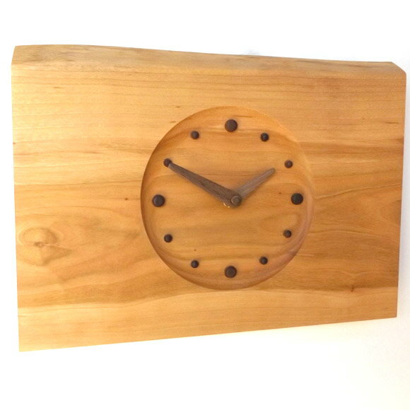 置き時計 耳付き サクラ 掛置兼用 横型 スタンド付 置き 置時計 掛け時計 掛け 木製 天然 木 無垢 ムク 桜 人気 リビング 日本製 新築祝い 転居祝い 引越し 開店祝い 退職祝い 開業祝い (KJ-MIMIF-S)　のスペックサイズ...