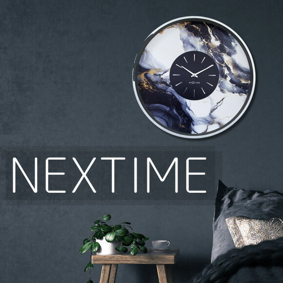 NEXTIME ネクスタイム 掛け時計 アナログ Marble DUO　シルバー　(NT-3539ZI)　のスペックサイズΦ480×D50mm、1.6kg素材アルミニウム、ガラス機能スイープムーブメント備考単3 乾電池 x1（別売）ネクスタ...