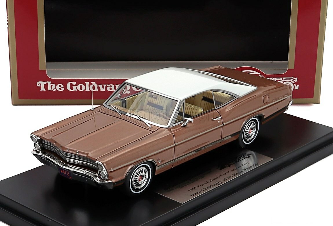 Trademark: GOLDVARG Brand: FORD USA Model: GALAXIE COUPE 1967 Scale: 1/43 Manufacturer code: GC079B Colour: COPPER WHITE...