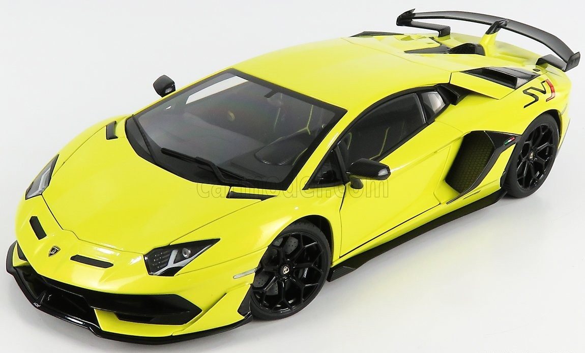 Trademark: AUTOARTBrand: LAMBORGHINIModel: AVENTADOR SVJ 2018Scale: 1/18Manufacturer code: 79175Colour: TENERIFE YELLOW ...