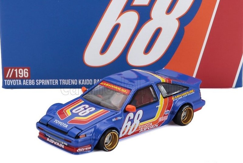 Trademark: MINI GT KAIDO HOUSE Brand: TOYOTA Model: SPRINTER TRUENO (AE86) #68 KAIDO WORKS RACING V1 Scale: 1/64 Manufac...