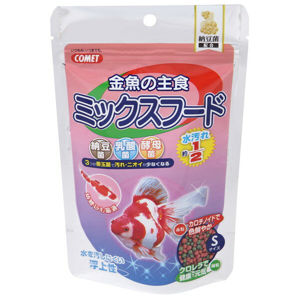 商品説明★ クロレラエキスを配合した緑粒と、カロチノイドを配合した赤粒をミックスした金魚・鯉が健康に育つバランス栄養フードです。3種の善玉菌(納豆菌・酵母菌・乳酸菌)が、消化吸収や排泄物の分解力を高め、水の汚れや嫌なニオイを減らします。スペ...