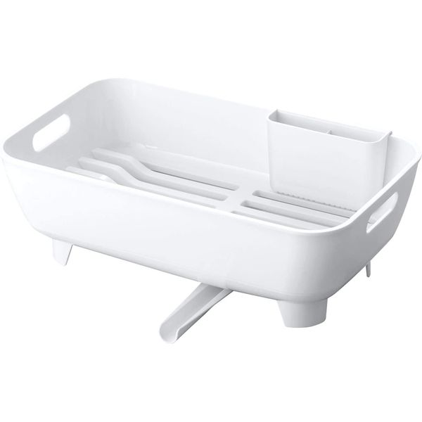 商品説明★ 美しいフォルムの水切りかご。縦置き・横置き兼用。スリムサイズ。可動式排水口付き。横置き・縦置きOK。止水栓付き。スペック* サイズ(約): 幅24.1×奥行40×高さ13.3cm(排水口含まず)* 材質: 材質: 本体、トレー、...