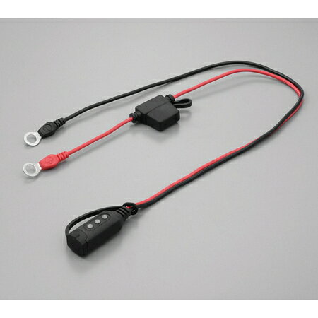 ★ バッテリー充電状態を確認できる、インジケーター付充電コード。★ LEDが点滅し3段階で常にバッテリーの残量をお知らせ。★ 常時車両のバッテリーに繋いでおけば、充電器（CTEK　バッテリーチャージャー）をカプラーに繋ぐだけで充電できます。...