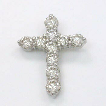 [　仕　様　：　1個 ] 材質 プラチナ900 使用石 天然ダイヤモンド total 1.0ct(10石)　TypeAA 大きさ(約) 縦19.0mmx横15.0mm 重量(約) 1.9g 摘要 ►チェーンは、お好みで選んで い...