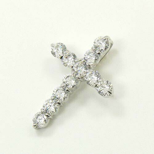 [　仕　様　：　1個 ] 材質 K18WG (ホワイトゴールド) 使用石(サイズ約) キューピック total 1.7ct (計11石) 大きさ(約) 縦22mmx横16mm 重量(約) 1.2g 摘要 ※チェーンは、お好みで選んで 　いた...