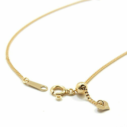 仕様1個材質18金ゴールド大きさ(約)チェーン幅　1.1mm-1.15mm チェーン全長　50cm プレート最大幅　3mm スライドチェーン　ハートチャーム重量(約)3.1グラム特徴引き輪の下にある、長さ調整用のボールの中に シリコンが入っ...