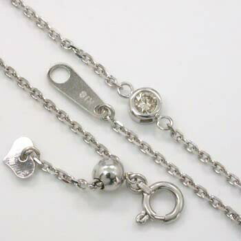 ※在庫商品ですので、仕様変更はできませんが ご注文後1週間前後で発送させていただきます。 [　仕　様　：　1個 ] 材質 K18ホワイトゴールド 使用石(サイズ約) 天然ダイヤモンド0.1ctx1石 大きさ(約) 全長　18cm幅1.15 ...