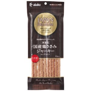 　厳しい品質検査をクリアした国産鶏肉をたっぷり使いました。 ■原材料： 鶏肉（ササミ・胸肉）、小麦粉、大豆たん白、コラーゲン、小麦グルテン、食塩、ビタミンE、保湿剤（ソルビトール・プロピレングリコール）、保存料（亜硝酸Na・ソルビン酸Na・...
