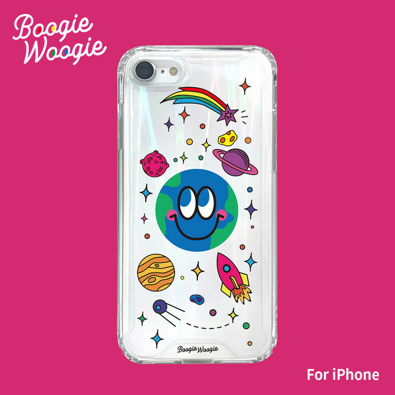 BOOGIE WOOGIE「オーロラケース」は角度によってケースが虹色に表情を変え、オーロラのような美しい輝きとユニークなイラストデザインが心躍るiPhoneケースです。 ●角度によって表情が変わるオーロラケース 光の角度によって虹色が現れ...