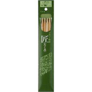 商品名：クロバー　匠4本針20cm　14号品　番：54-464詳　細：※ご注文の点数・形状・組合せで、メール便の規定超過時は、宅配便扱いとさせていただきます。ご了承お願いします。棒針 クロバー 棒針 匠 編み物 手芸 ハンドメイド厳選素材と...