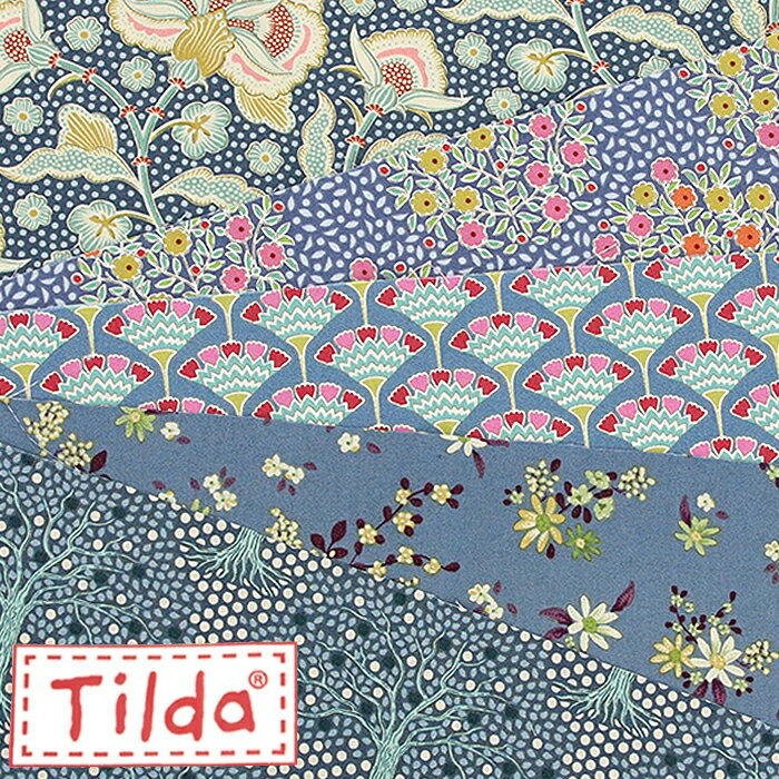 商品名：生地 カットクロス Tilda ティルダ ミニカットクロス 5枚組 青系 メール便/宅配便可品　番：tildacut-17サイズ：約50×10cm素　材：綿100%容量：5枚入詳　細：こちらの生地は商用利用可能です。 【※以下の点に...