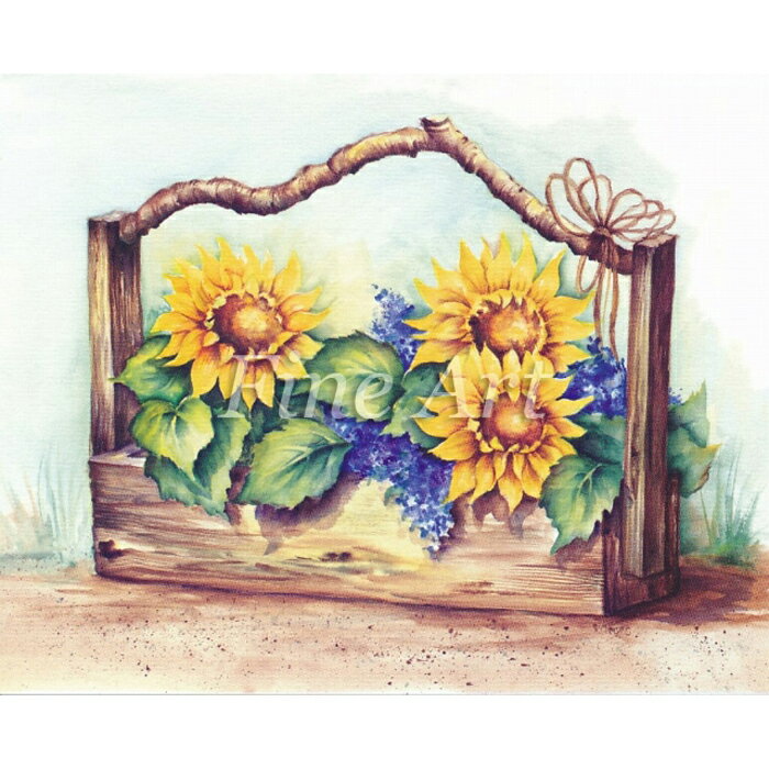 商品名：シャドープリント「ひまわりの寄せ植え（4×5インチ）」 FA18-016メール便/宅配便可品　番：fa18-016サイズ：4×5インチ　素　材：-重　量：-詳　細：ジェム・アート SG113（切り方図案付きセット） 5枚1組　納　期...