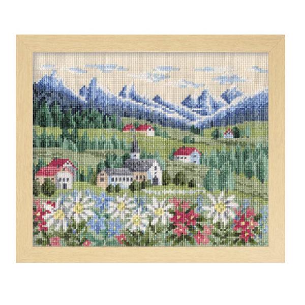 商品名：オリムパス 刺繍 キット クロスステッチ アルプスメール便/宅配便可品　番：no-7309出来上がりサイズ：額外径：縦35.1cmx横41.8cm、額内径：縦29.7cmx横36.4cmキット内容：25番ししゅう糸No.3000布 ...
