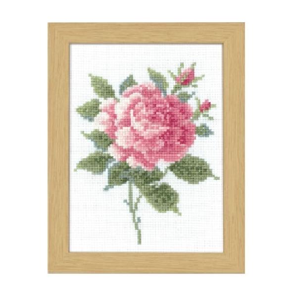 商品名：オリムパス 刺繍キット クロスステッチ 5月ピンクローズメール便/宅配便可品　番：no-7511出来上がりサイズ：額外径:約15cm×20cm額内径:約11.6cm×16.6cmキット内容：25番ししゅう糸（綿100％）No.830...