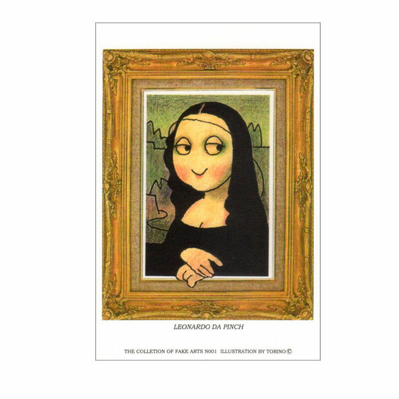 商品名：シャドープリント　Fake Artシリーズ 「ダビンチのモナリザ」 メール便/宅配便可品　番：3d-no01サイズ：約118×92mm（プリント6枚）テキスト付シャドープリント シャドーボックス デコパージュ ポストカード カード ...