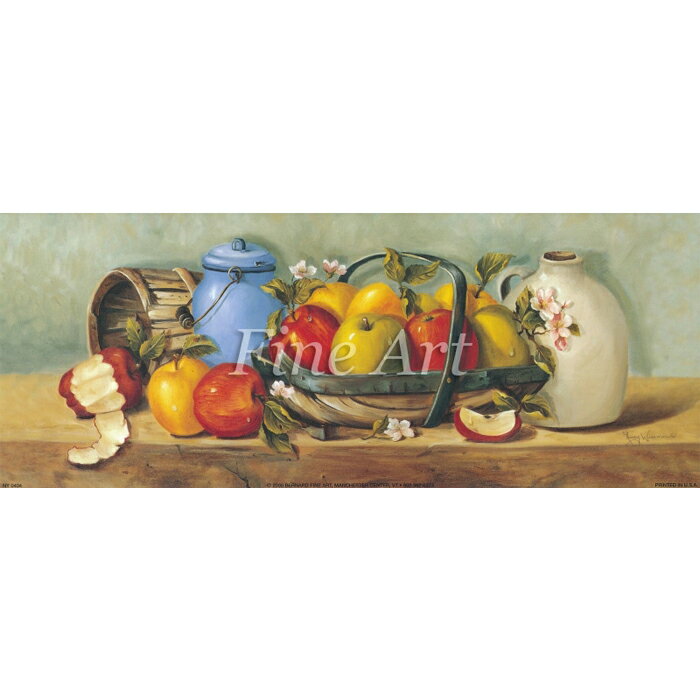 商品名：シャドープリント 青いポットとりんご メール便/宅配便可品　番：fa18-107サイズ：約4×10インチ容量：プリント5枚詳　細：テキスト付【シャドープリント （ファインアート）】一覧はこちらシャドープリント シャドーボックス デコ...