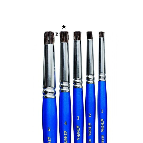 商品名：ステンシル筆 8000シリーズ 4号 メール便/宅配便可品　番：d1080-0004サイズ：3号：直径0.7×穂丈0.9cm筆 ナイロン筆 アシーナ トールペイント 画材 アート ファインアート クラフト 工作 DIY 水彩 アクリ...