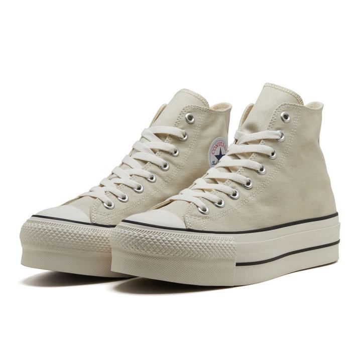 【CONVERSE】 コンバース AS (R) LIFTED HI オールスター (R) リフテッド HI 31312830 MILK WHITE リサイクルマテリアルを随所に使用しつつ、履き心地とクラシックな外観を洗練させたオールスターの...