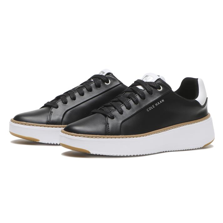 【COLE HAAN】 コール ハーン W GRANDPRO TOPSPIN SNEAKER グランドプロ ップスピン スニーカー W22706 BLACK/OPTC WHT 細身のトゥシルエットが足元をエレガントに演出してくれるスニーカー...