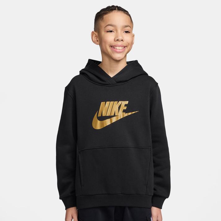 キッズ 【NIKE】 ナイキ K CLUB FLC HDY GOLD SATN スウェット IH2874 010BLK/M GOLD【ご注意】こちらの商品は弊社実店舗からも集約(入荷)するため、「靴箱の破損、色あせ、プライス貼付、剥がし跡」...