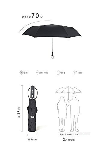 【超大サイズで快適な使用体験】この折りたたみ傘は親骨が70cm（弧長は140cm）という超大サイズであり、豪雨の時に通勤や通学などの場合、この大きな折りたたみ傘が体を守り、カバンを背負っていても濡れないため、実用性が抜群です。大きな親骨が雨...