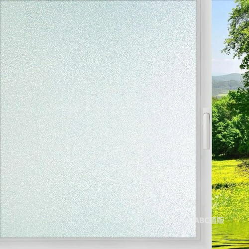 【目隠し / プライバシー対策】20cm以上離れていれば、天気や昼夜を問わず、室内を見えにくくする窓ガラス目隠しフィルム、かつ、採光性が抜群。無カーテン化で部屋がすっきりして広くになります。家庭の窓、ガラス引き戸、オフィス、会議室、浴室、フ...