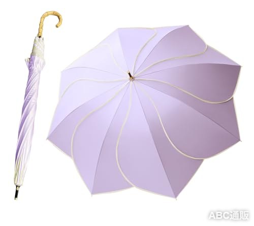 【上品な花びらデザイン 落ち着いたカラー】シンプルながらも大人かわいい花びらデザインで、エレガントな雰囲気を演出。どんなコーデにも馴染みやすく、上品な装いにぴったりです。女性らしい柔らかな印象を与えながら、雨や日差しからしっかりガード。本製...