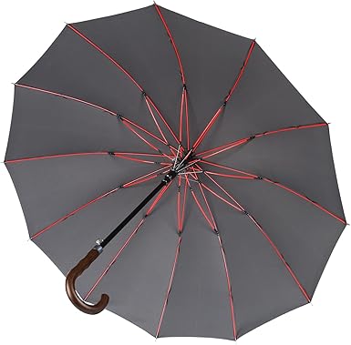 【ビッグサイズなのに意外な軽さ】：傘開き時の直径:109cm、全長:91cm、曲面長さ：131cm、傘の正味重量：489g、傘袋：13g、サイズが大きい割に超軽いです。2人で並んで差しても窮屈無く余裕のあるワイドサイズです。そして、従来のス...