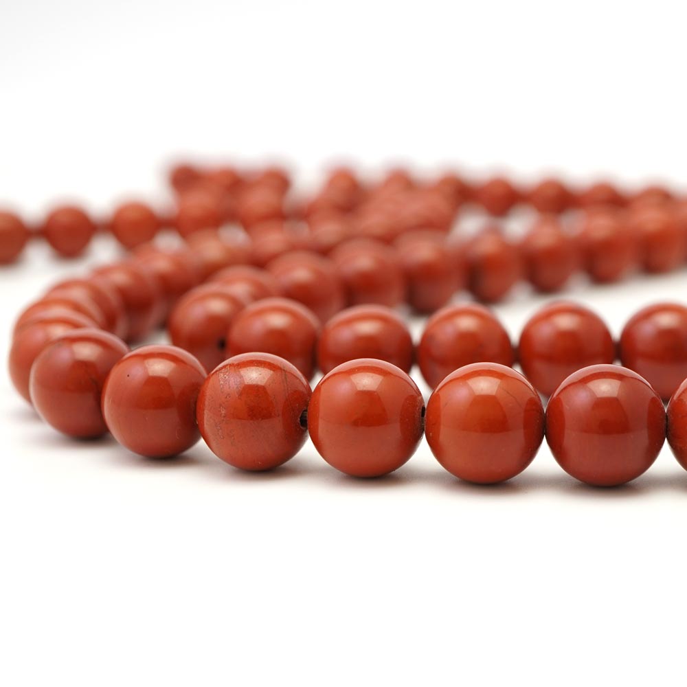 天然石名：レッドジャスパー 天然石英名：レッドジャスパー 商品形状：連売り ビーズ径 12mm 約38cm ※ビーズ径+-0.5mm カラー：モニターの発色具合によって実際のものと色が異なる場合があります。ハンドメイドのブレスレット・アクセ...