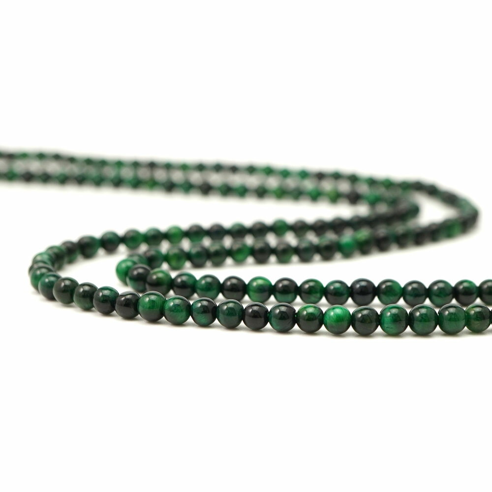 天然石名：グリーンタイガーアイ 天然石英名：GreenTigerEye 商品形状：連売り ビーズ径 4mm 約38cm ※ビーズ径+-0.5mm カラー：モニターの発色具合によって実際のものと色が異なる場合があります。ハンドメイドのブレスレ...