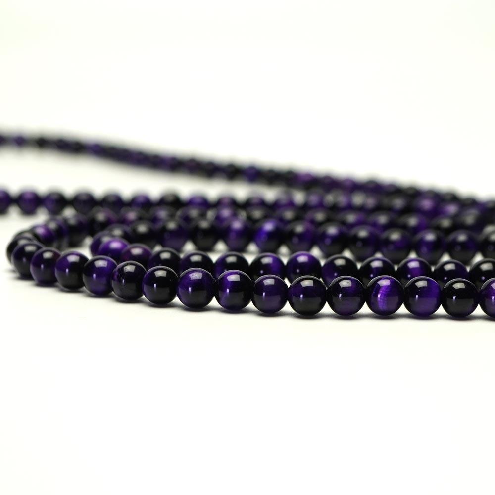 天然石名：パープルタイガーAAA 天然石英名：パープルタイガーAAA 商品形状：連売り ビーズ径 6mm 約38cm ※ビーズ径+-0.5mm カラー：モニターの発色具合によって実際のものと色が異なる場合があります。ハンドメイドのブレスレッ...