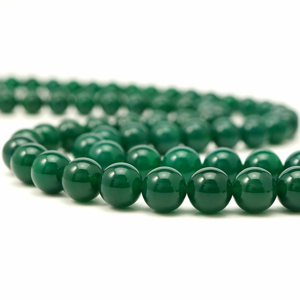 天然石名：グリーンアゲート 天然石英名：GreenAgate 商品形状：連売り ビーズ径 10mm 約38cm ※ビーズ径+-0.5mm カラー：モニターの発色具合によって実際のものと色が異なる場合があります。ハンドメイドのブレスレット・ア...