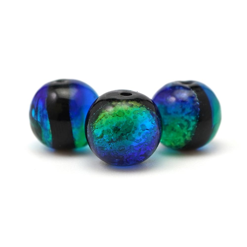 天然石名：トンボ玉 天然石英名：GlassBeads 商品形状：粒売り ビーズ径 10mm ※ビーズ径+-0.5mm カラー：モニターの発色具合によって実際のものと色が異なる場合があります。ハンドメイドのブレスレット・アクセサリーや雑貨作り...