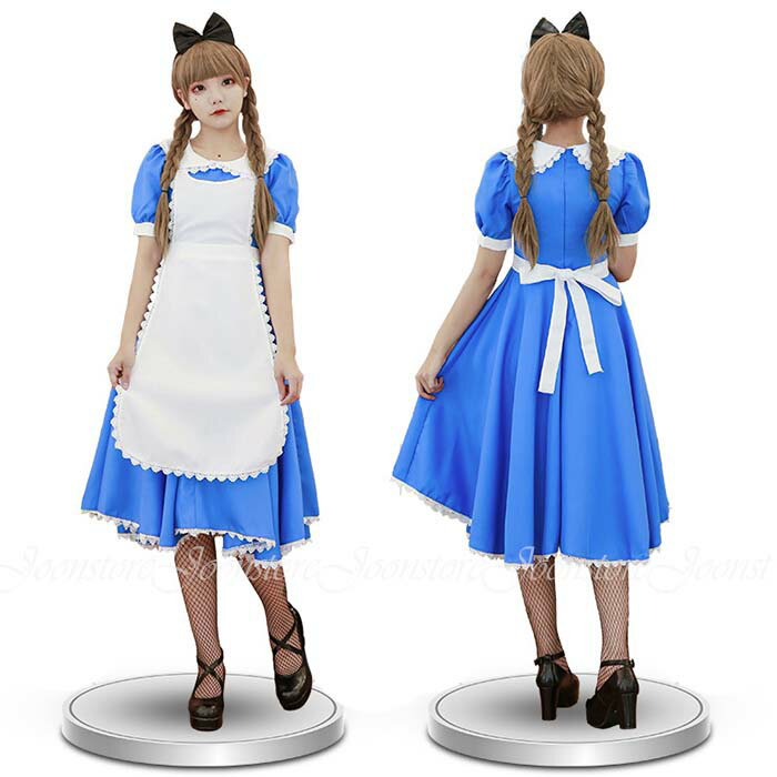 商品 メイド服 コスプレ 衣装内容ワンピース・エプロン・カチューシャ 素材ポリエステルサイズS バスト86cm　ウエスト70cm　着丈115cm　身長155-165cm　体重50kg以内 M バスト88cm　ウエスト72cm　着丈116cm...