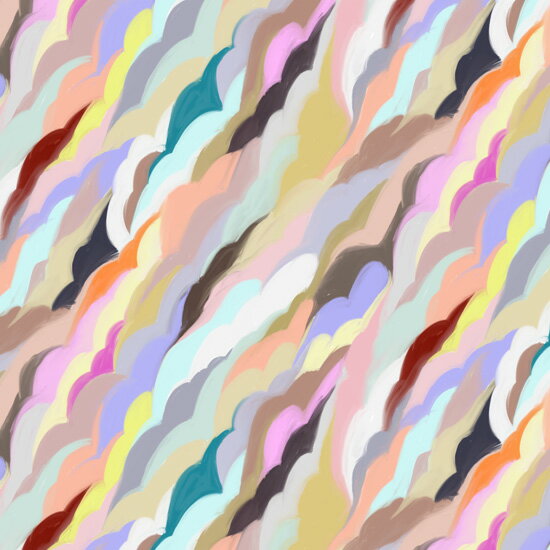 サンプル帳はこちら 【DREAM】 雲の上を駆けるいきもの。 雲の色は何色だろう。 風の色かもしれないね。 子どもの頃に見た夢をモチーフに、絵本のような世界観で描かれたデザインです。 たくさんの柔らかい色味が優しく重なっています。 インテリ...