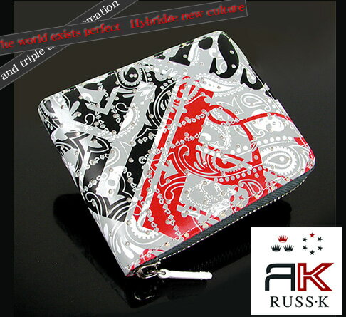 ◆ 特徴何系でもない、スタイルにとらわれず、自由に、心からファッションを楽しむブランド「ラスケー」から2つ折り財布登場！ポケットからチラ見せさせてもかっこいいです。◆ 銘柄RUSS-K◆ 品質合成皮革◆ 仕様お札入れ1つカードポケット7つフ...