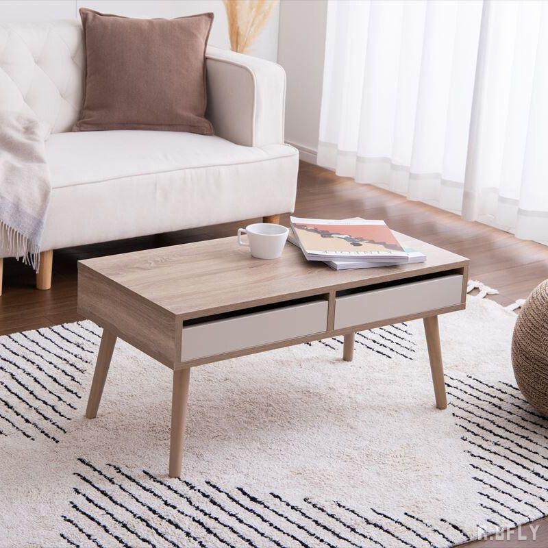 引き出し付きですっきり片付くコンパクトなセンターテーブル。 両サイドから使える2杯の引き出し付きで、ノートPCやリモコンなど使う頻度の高い物をすっきりと収納できます。 また無駄なスペースが無くコンパクトサイズながらも、食事や作業をするのに十...