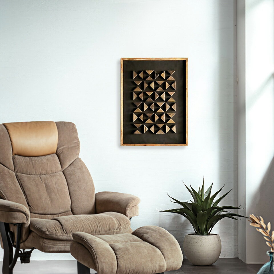 ライティングや日の当たり方で、立体的なアートが影を映し、表情豊かに部屋を彩るアートボード。 アートのベースには塗りを施したコットン素材の帆布を使用。 立体的に貼り付けられた古材や生地が存在感を放ちます。壁に掛けるのはもちろん、立て掛けて飾る...