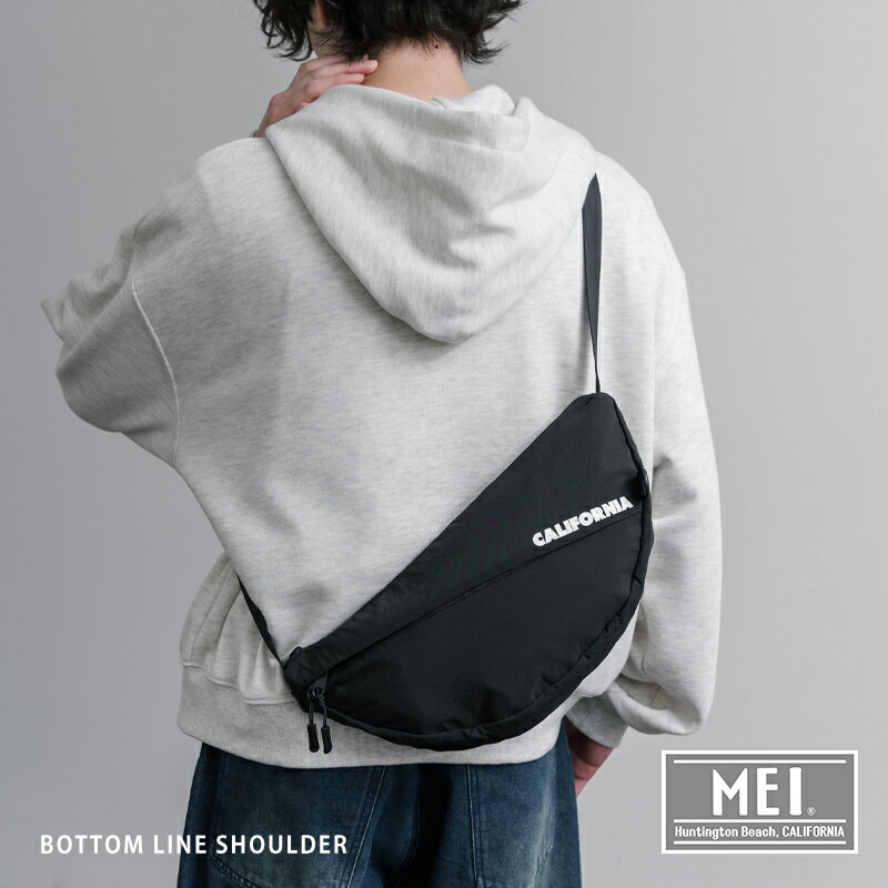 軽量で身体にフィットする！ MEI BOTTOM LINE SHOULDER/ボディバッグ 【ITEM POINT】 ●軽やかな素材で長時間の使用も快適 ●500mlのボトル、A5ノートが入るサイズ感 ●クッション入りショルダーパッド 商品...