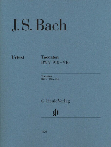 メーカー:ヘンレIN:2829100011260PCD:1126ヘンレ 厚さ0.7cmToccaten BWV 910-916/Urtext/Ed. Steglich(Ohne Fingersatz)BACH， Johann Sebastian　