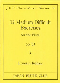 メーカー:日本フルートクラブ出版JAN:4560129400083PCD:0008 22ページ収　録　曲： 1曲曲名アーティスト作曲/作詞/編曲/訳詞12の練習曲 op.33-2&nbsp;作曲：ケーラー　