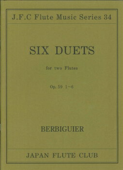 メーカー:日本フルートクラブ出版JAN:4560129400342PCD:0034 12ページ収　録　曲： 1曲曲名アーティスト作曲/作詞/編曲/訳詞フルート二重奏曲 op.59 No.1〜6&nbsp;作曲：ベルビギエ　