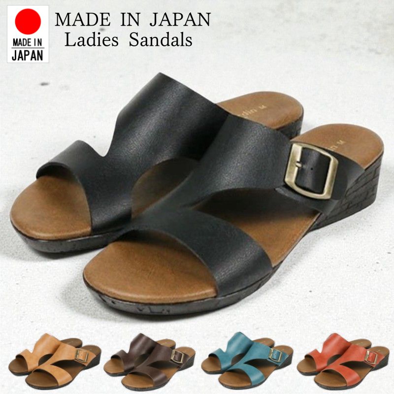 安心・高品質の日本製。 丁寧に縫製されたこのサンダルはご近所までの気軽なお出掛けからオフィスでの履き替え用まで、生活の様々なシーンで大活躍。 アッパーには肌触りが良い人工皮革を使用。 素足でも痛くなりにくく快適な履き心地。 甲ベルトは3段階...