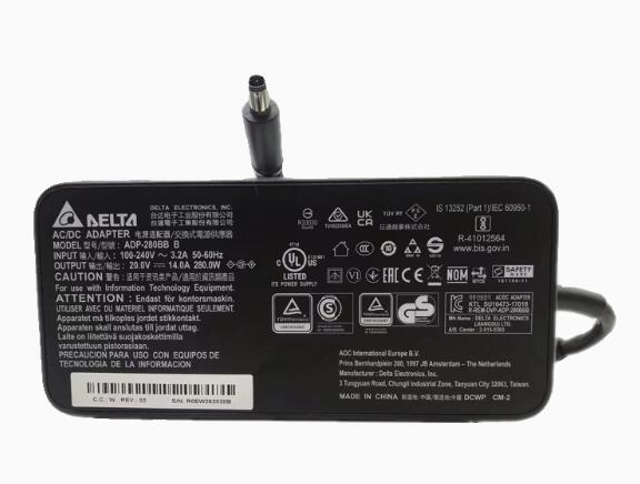 商品名 DELTA 280W ACアダプター 型番 ADP-280BB B OUTPUT DC20V-14A 対応機種一部 MSI GE76 Raider 11UE-046 RTX3060 MSI GE76 Raider 11UH-067A...
