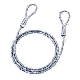 仕様■ワイヤーの輪内寸サイズ:縦70mm、横29mm ■ワイヤー部材質:亜鉛(ビニールコーティング加工) ■入数:1 ■パッケージ形状:ビニール袋 ■ワイヤー長:1.5m ■ワイヤー直径:6mm ■本体重量:170g ■ワイヤーかしめ部サイ...