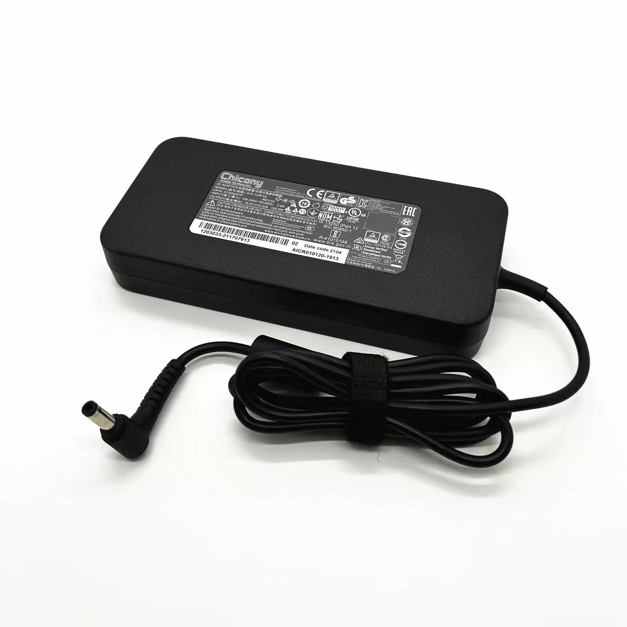 商品名 Chicony 120W 薄型電源アダプター 型番 A15-120P1A OUTPUT 19V 6.32A DCコネクタ 丸型 外径約5.5mmФ　内径2.5mmФ 対応機種一部 Asus GL552V Asus N46 Asus ...