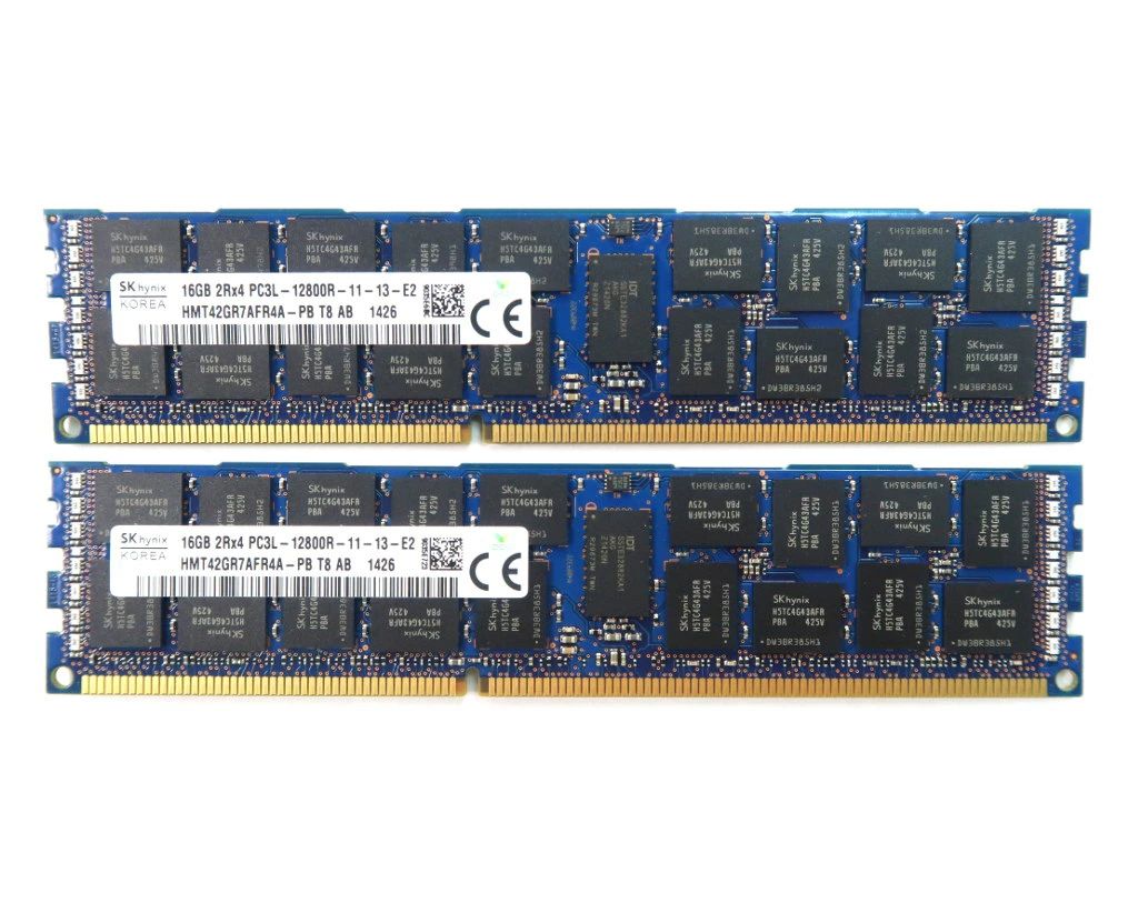 商品情報 No.302202047-2048メーカーSK hynix商品名 型番・型名16GBx2枚セット32GB分 PC3L-12800R DDR3L Registered ECC仕様PC3L-12800R Registered ECC仕...