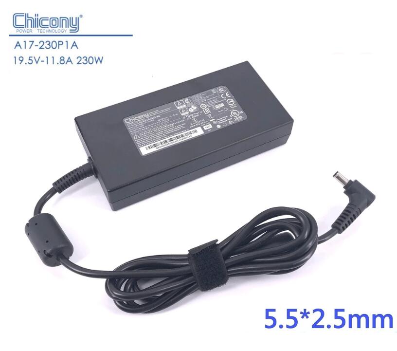 商品名 Chicony 230W 薄型電源アダプター 型番 A17-230P1A OUTPUT 19.5V 11.8A DCコネクタ 丸型 外径約5.5mmФ　内径2.5mmФ 保証 1 年間の製品保証 パッケージ内容 ACアダプター、AC...