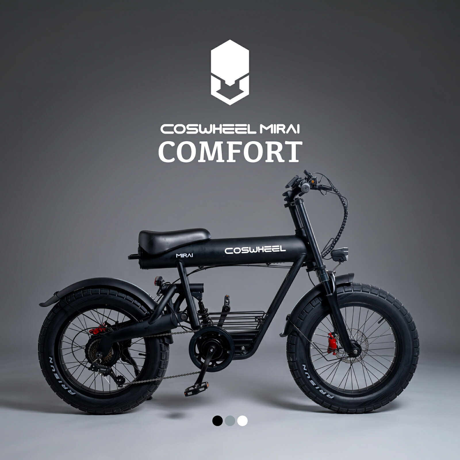 区　分電動アシスト自転車サイズ全長1,680×全幅570×全高1,070mmサドル高770mm車体重量約35kg最大荷重120kg適正身長150cm以上モーター定格出力500Wバッテリーリチウムイオン電池 48V / 10.0Ah充電時間約...